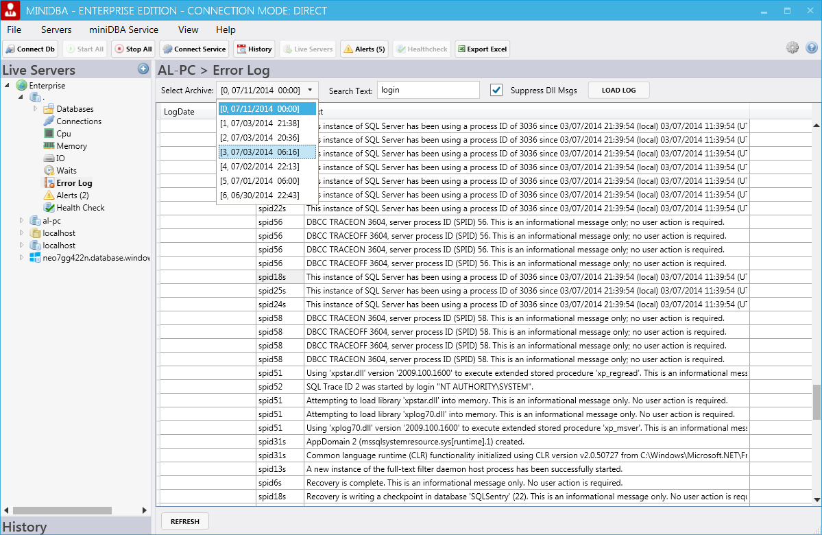SQL Server Error Log Monitoring MiniDBA SQL Server Error Log Monitoring MiniDBA